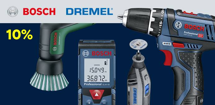 Bosch-kampagne » 10 % rabat på mange Bosch- og Dremel-produkter