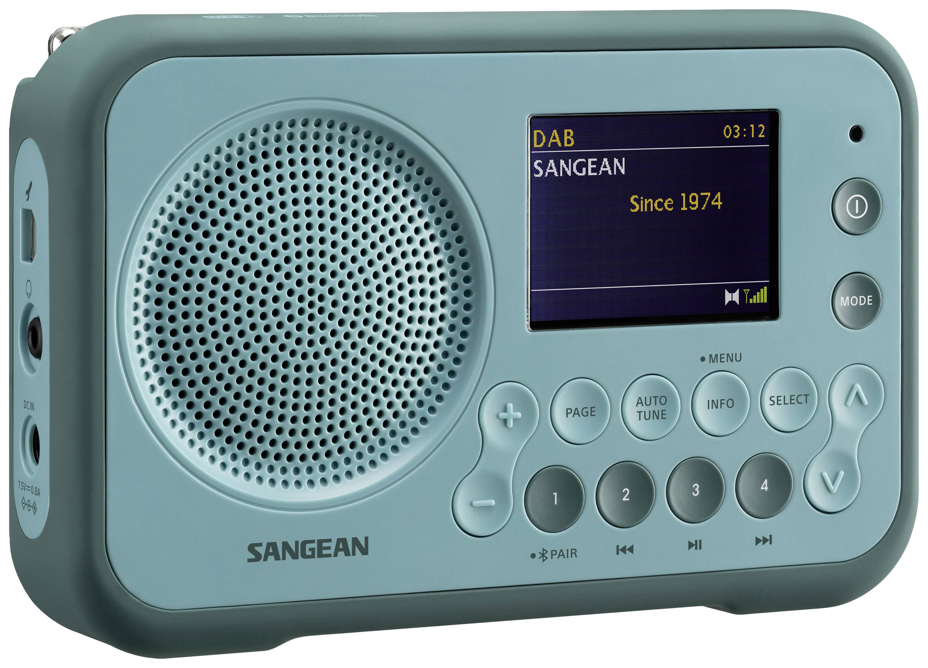 Sangean DPR-76BT kapesní rádio DAB+, FM AUX, Bluetooth, DAB+, FM zámek ...