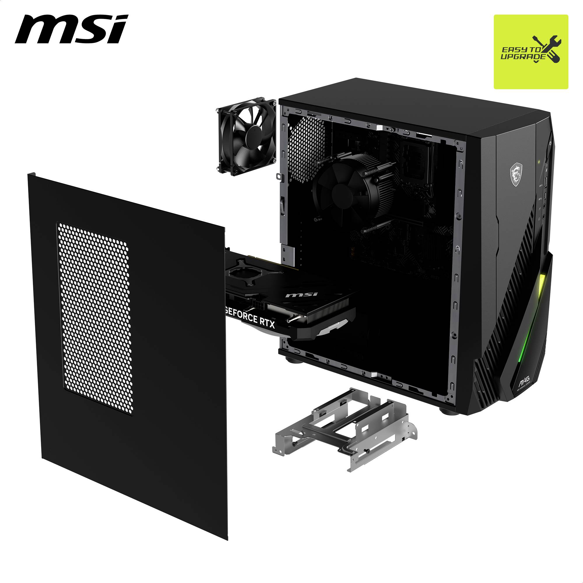 MSI Gaming PC MSI - Tower - - SSD - 1GbE, Wi-Fi 6E - W Intel® Core™ i5 ...