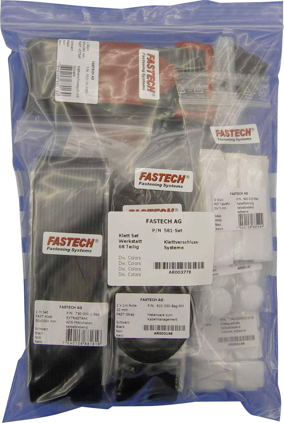 FASTECH® 581-Set-Bag Burrebånd sortiment 67 stk købe