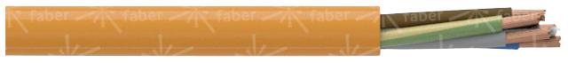 Faber Kabel 051208 Tilslutningskabel H07BQ-F 5 x 2.5 mm² Orange ...