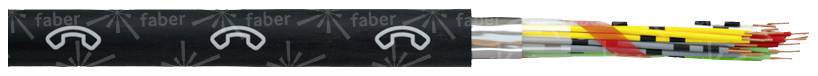 Faber Kabel 110006 Telefonkabel A-2YF(L)2Y 10 x 2 x 0.8 mm Sort ...