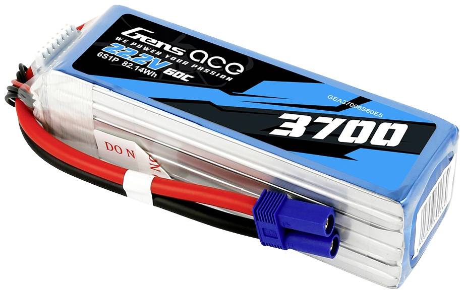 Gens ace Modelbyggeri-batteripakke (LiPo) 22.2 V 3700 mAh Celletal: 6 ...