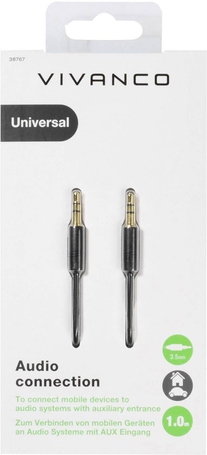 Vivanco 38767 Jack Audio Tilslutningskabel [1x Jackstik 3,5 mm - 1x ...