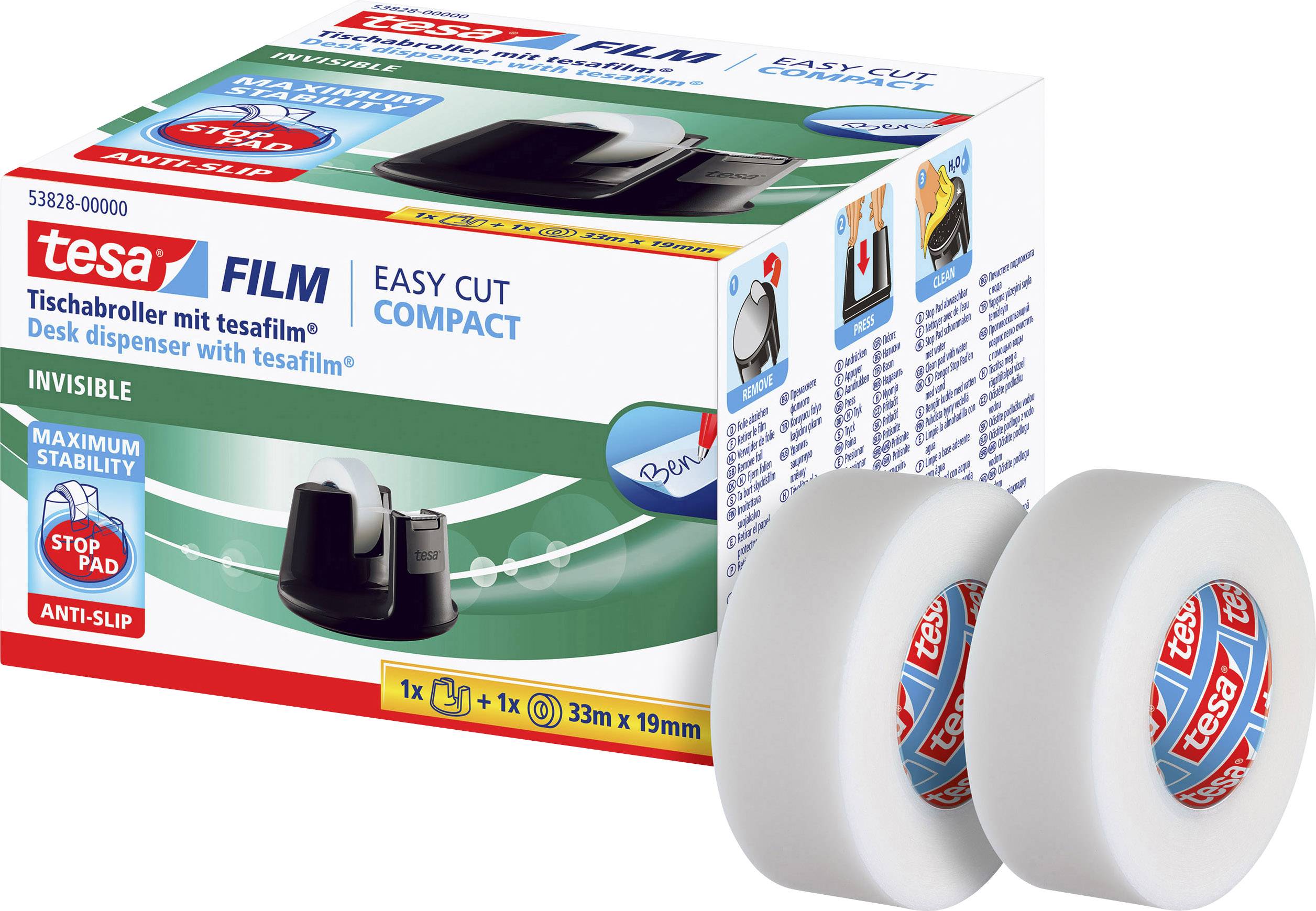 tesa Tape-rulle tesafilm® invisible Sort Rulle Bredde (max.): 19 mm ...