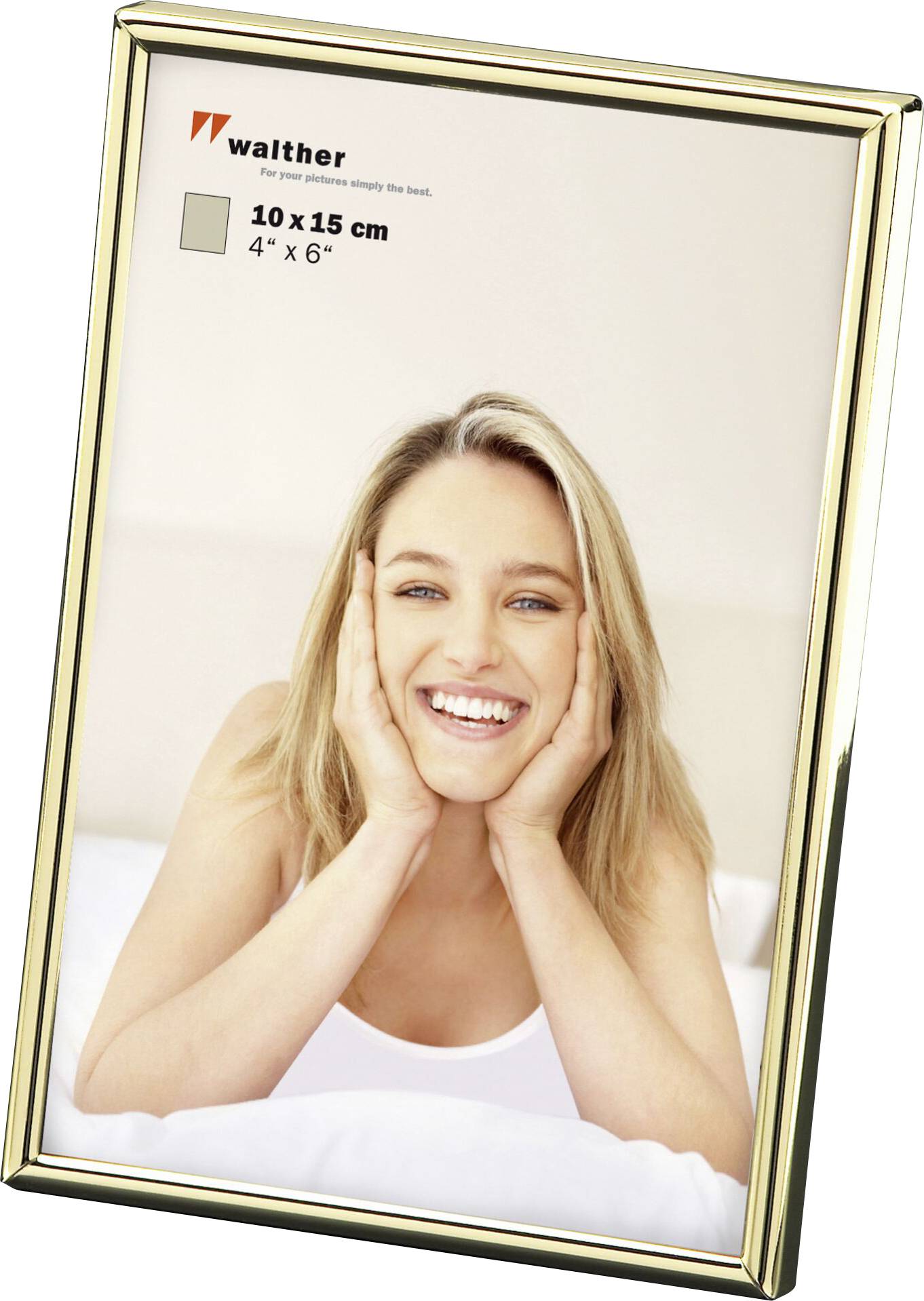 walther+ design WD015G Billede skifteramme Papirformat: 10 x 15 cm Guld ...