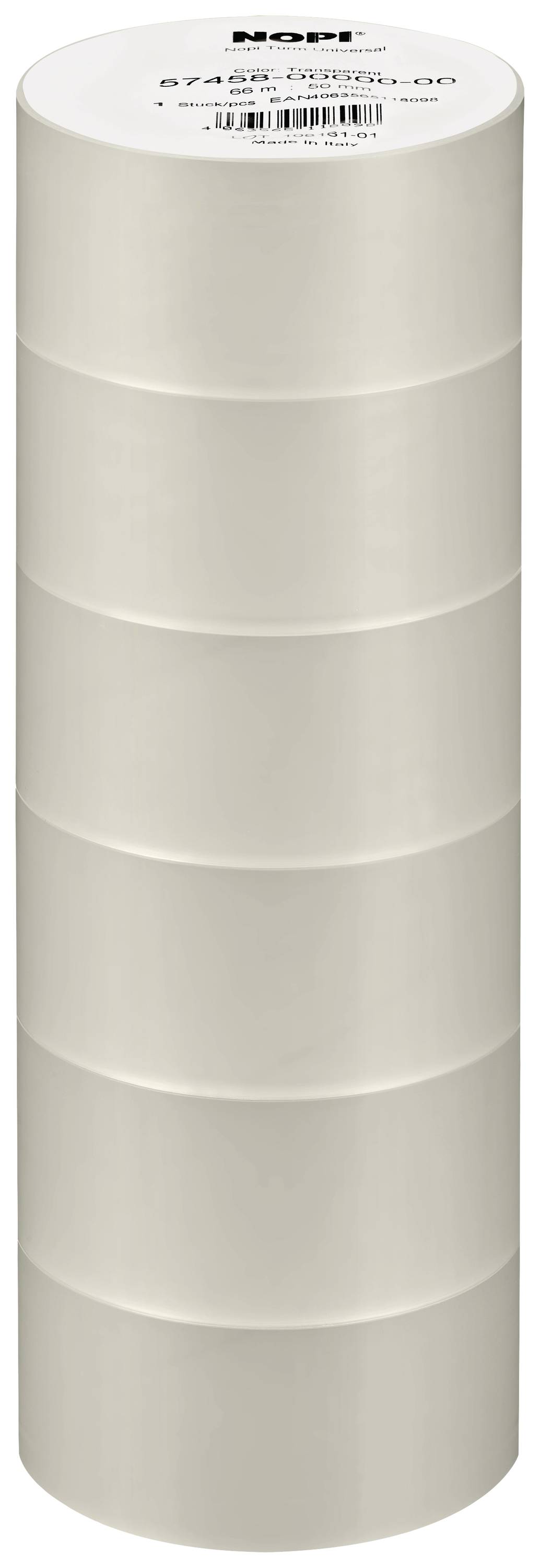 Nopi UNIVERSAL 57458-00000-00 Pakkebånd Transparent (L x B) 66 m x 50 ...