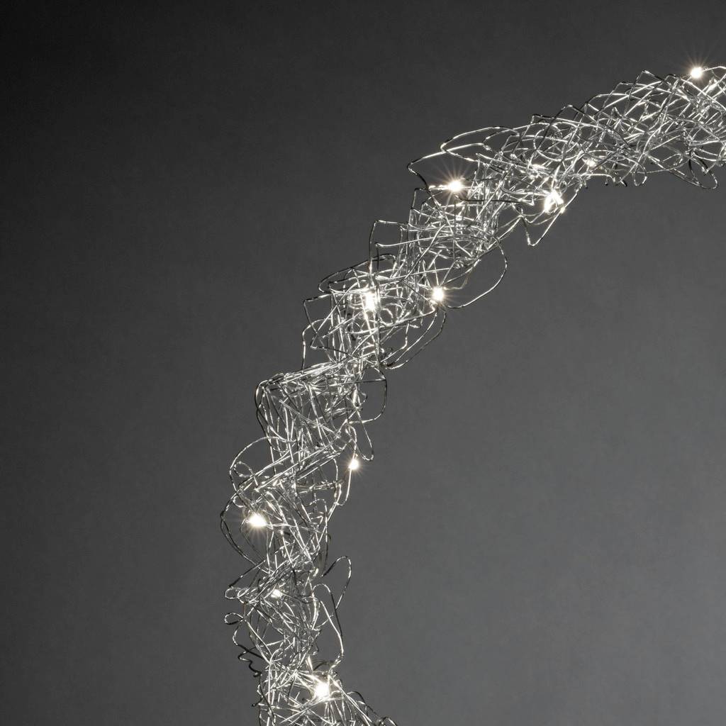 Konstsmide 1789-303 Krans med belysning Krans Varmhvid LED (RGB) Sølv ...