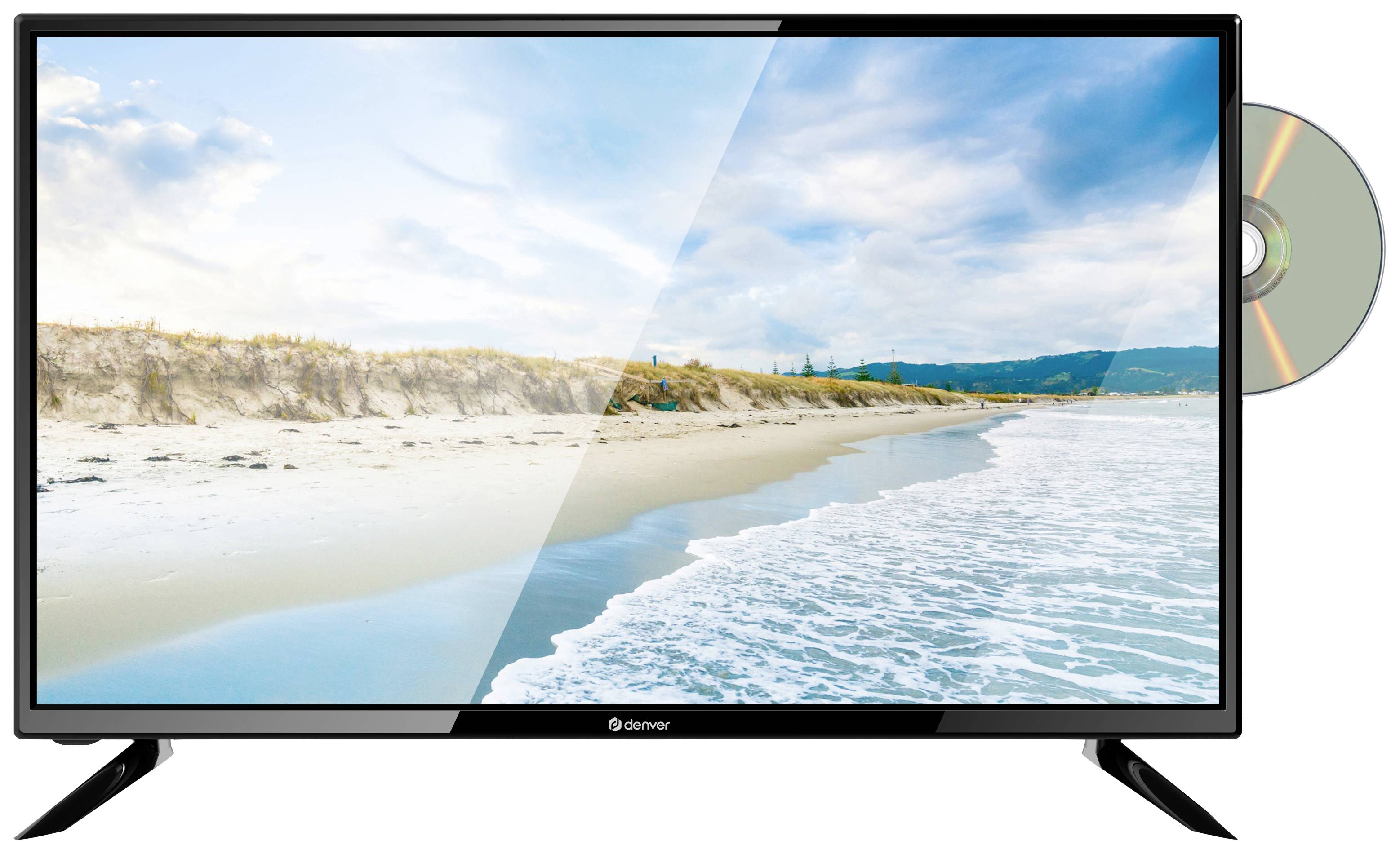 Denver LDD-3282 LED-fjernsyn 81 cm 32 tommer EEK F (A - G) DVB-T, DVB-C, DVB-S, HD ready, DVD ...