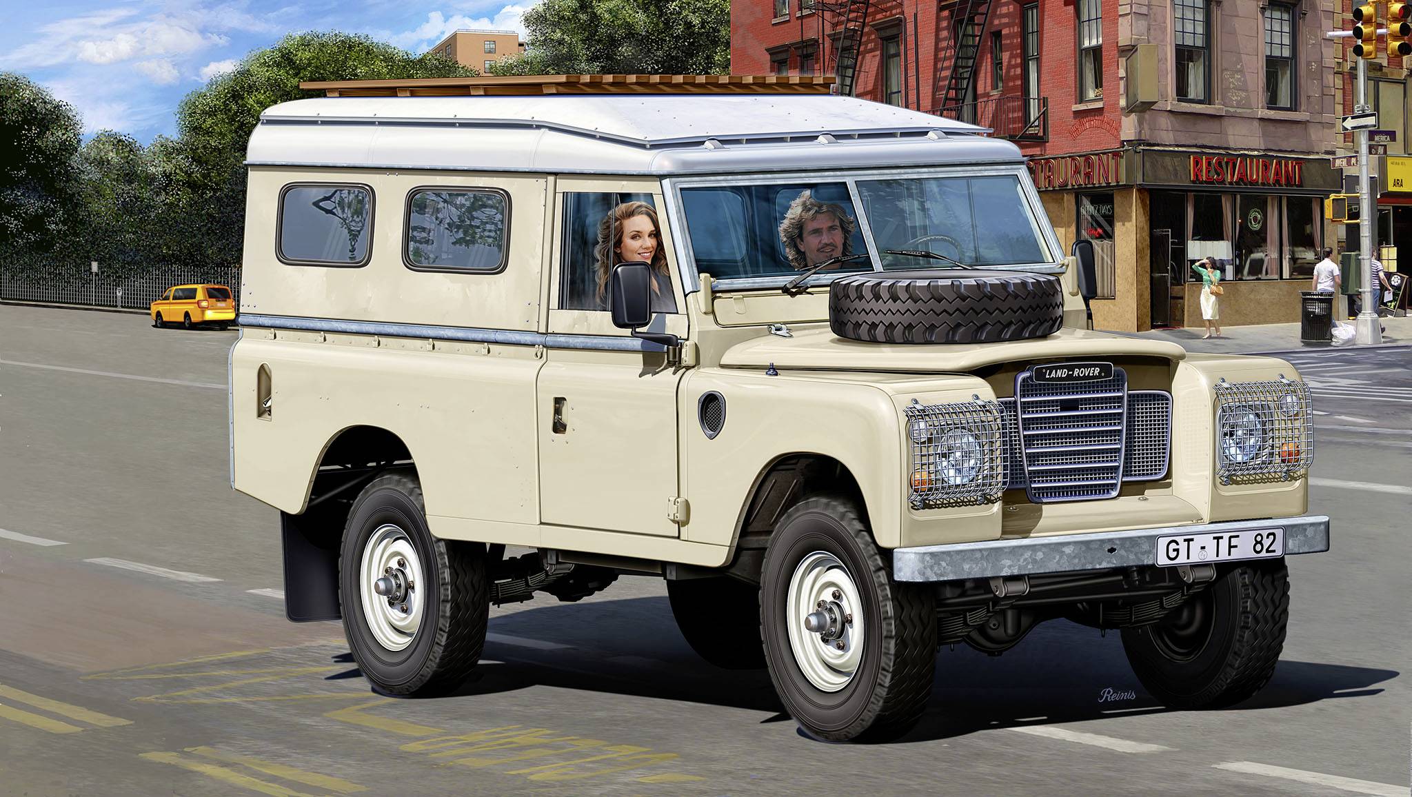 Revell 07056 Land Rover Series III LWB (commercial) Bilmodel byggesæt 1:24 købe