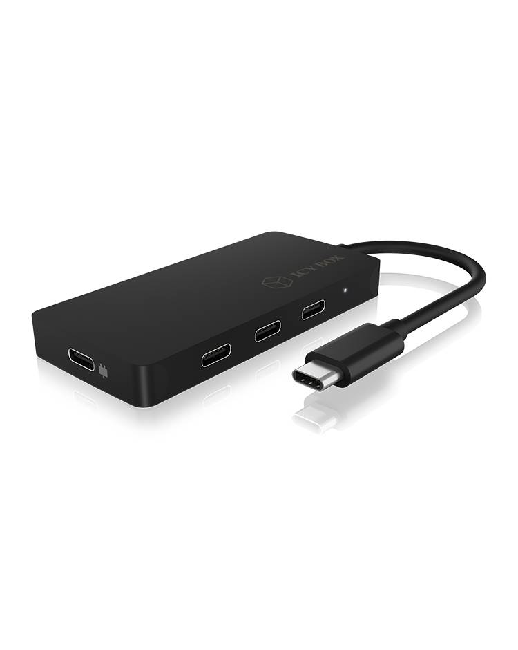 ICY BOX IB-HUB1429-CPD 4 porte USB-C® (USB 3.1) Multiport hub Sort købe