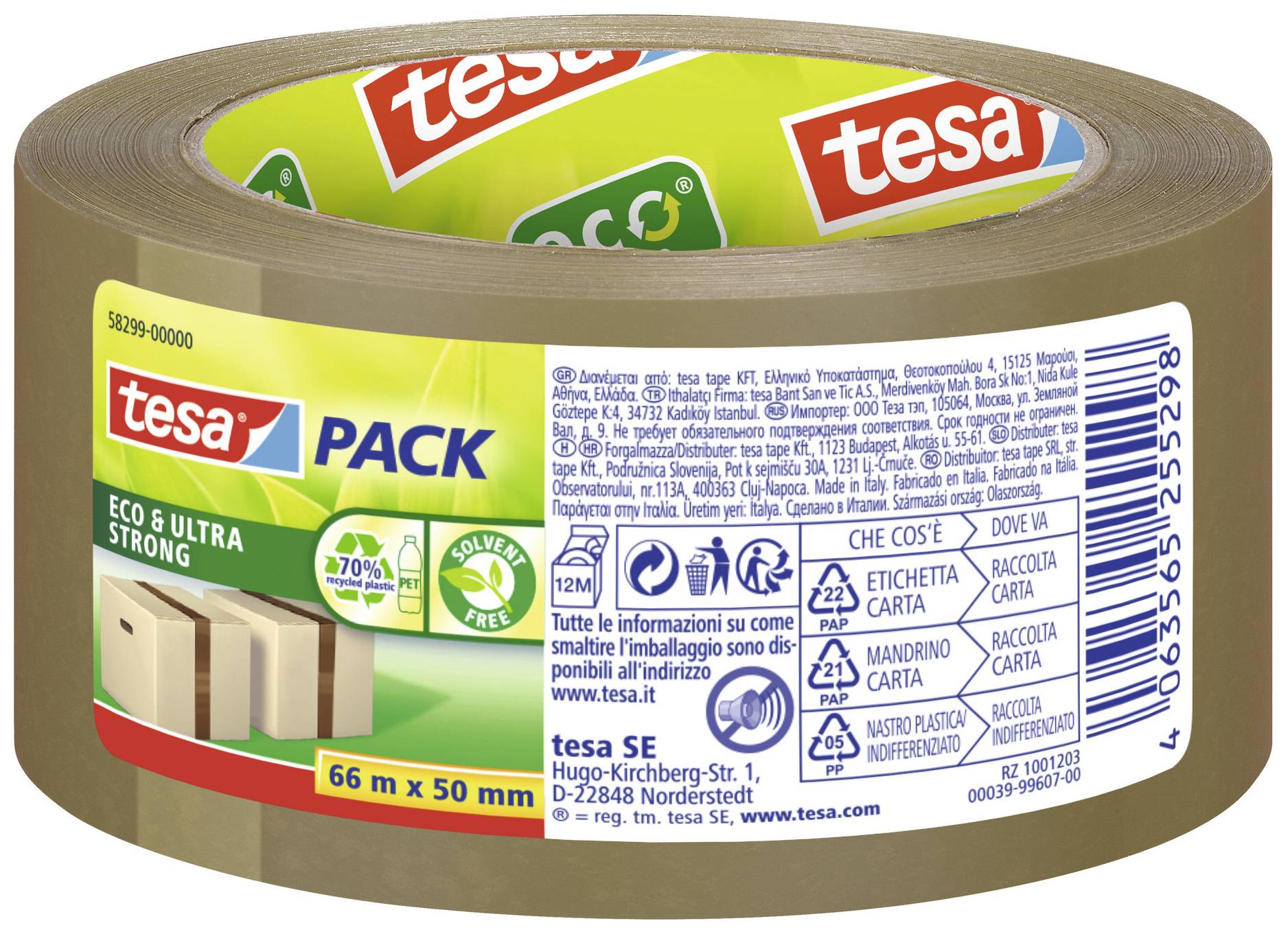 tesa ECO & ULTRA STRONG 58299-00000-00 Pakkebånd tesapack® eco & ultra ...
