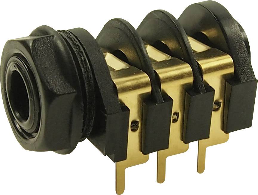 Cliff CL12327 Jack-stik 6,35 mm Tilslutning, indbygning vandret Poltal ...