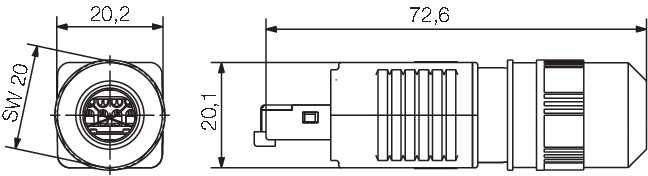 Weidmüller 1963160000 Sensor-/Aktor-datastikforbinder Stik, lige 10 stk ...