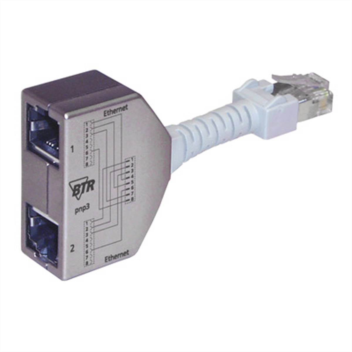 Metz Connect RJ45 Netværk Y-adapter CAT 5 [2x RJ45-tilslutning - 1x ...