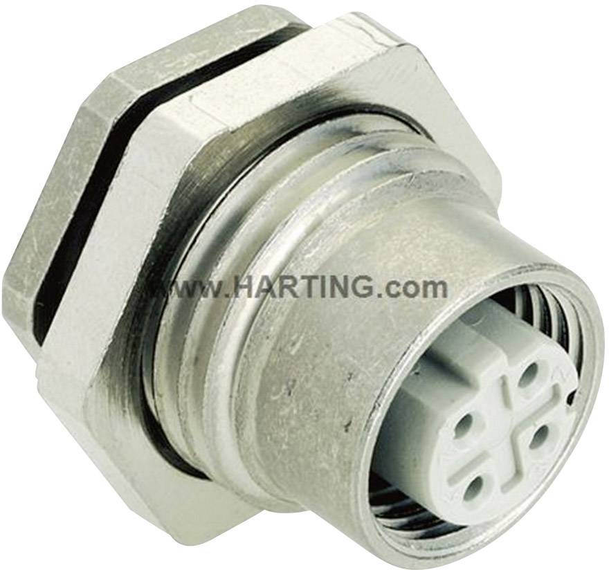 Harting 21 03 381 6410 Sensor- /aktor-stikforbinder til indbygning M12 Printtilslutning ...
