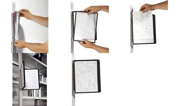 Durable Dokumentholder-vægholder VARIO MAGNET WALL 5 Sort A4 Antal ...