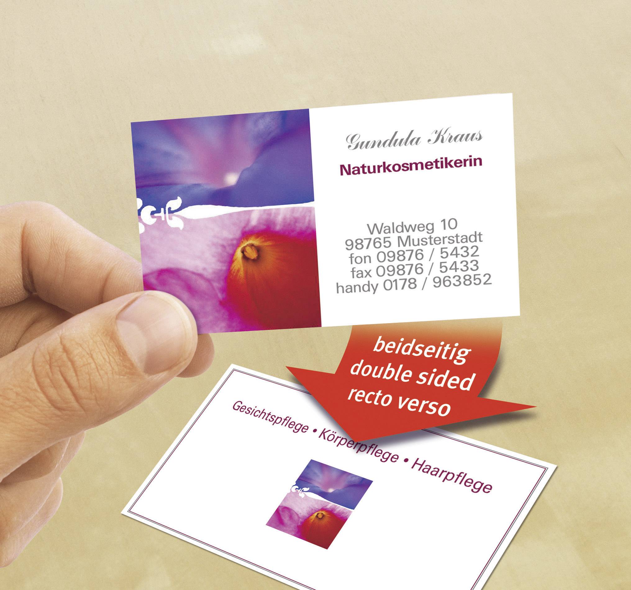 Avery-Zweckform C32026-25 Printbare visitkort, glatte kanter 85 x 54 mm ...