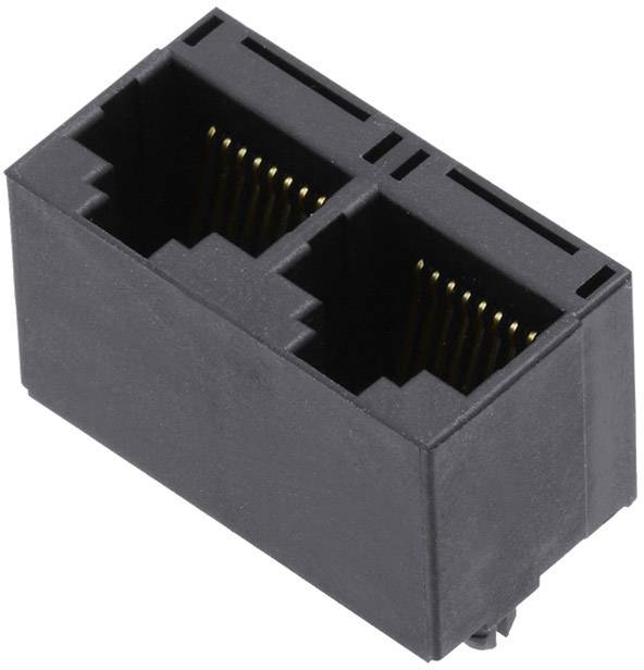 RJ45 Steckverbinder Buchse, Einbau vertikal RJJU-88-242-E1V-004 Schwarz ...