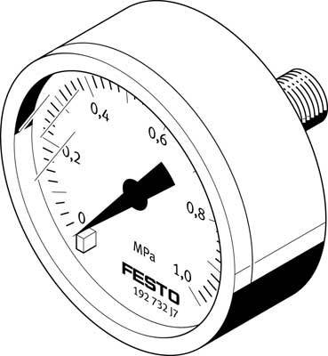 FESTO Manometer 162844 MA-63-1-1/4-EN 0 bis 1 bar 1 St. kaufen