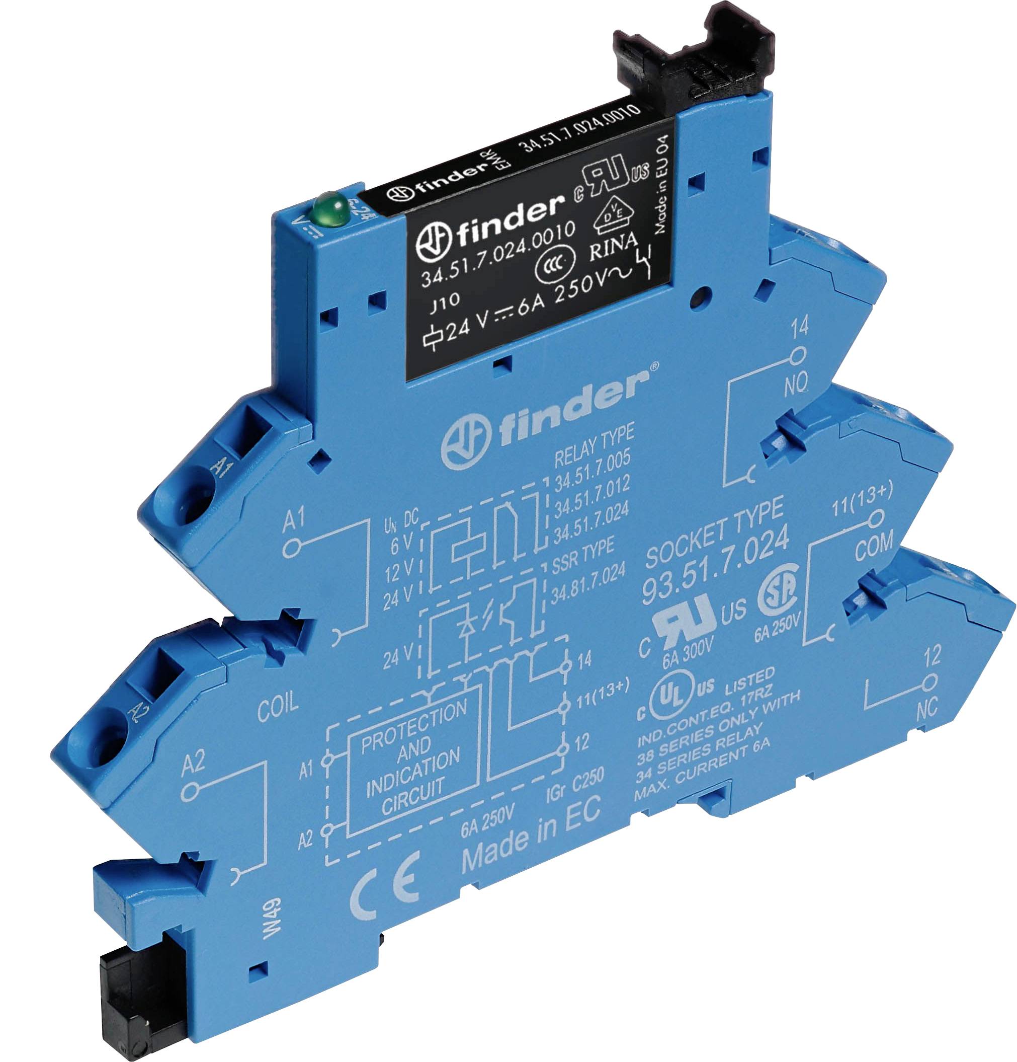 Finder 38.51.0.006.0060 Koppelrelais 6 V DC/AC 6 A 1 Wechsler 1 St. kaufen