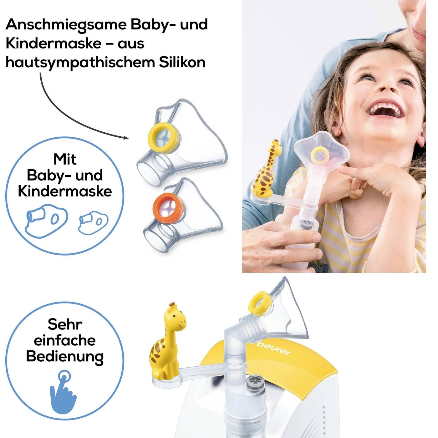 Beurer IH 26 Kids Inhalator mit Inhalationsmaske, mit Mundstück kaufen