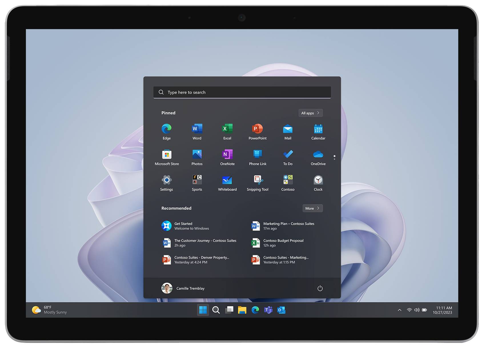 Microsoft Surface Pro 10 256 GB Platin Windows®-Tablet 33 cm (13 Zoll ...