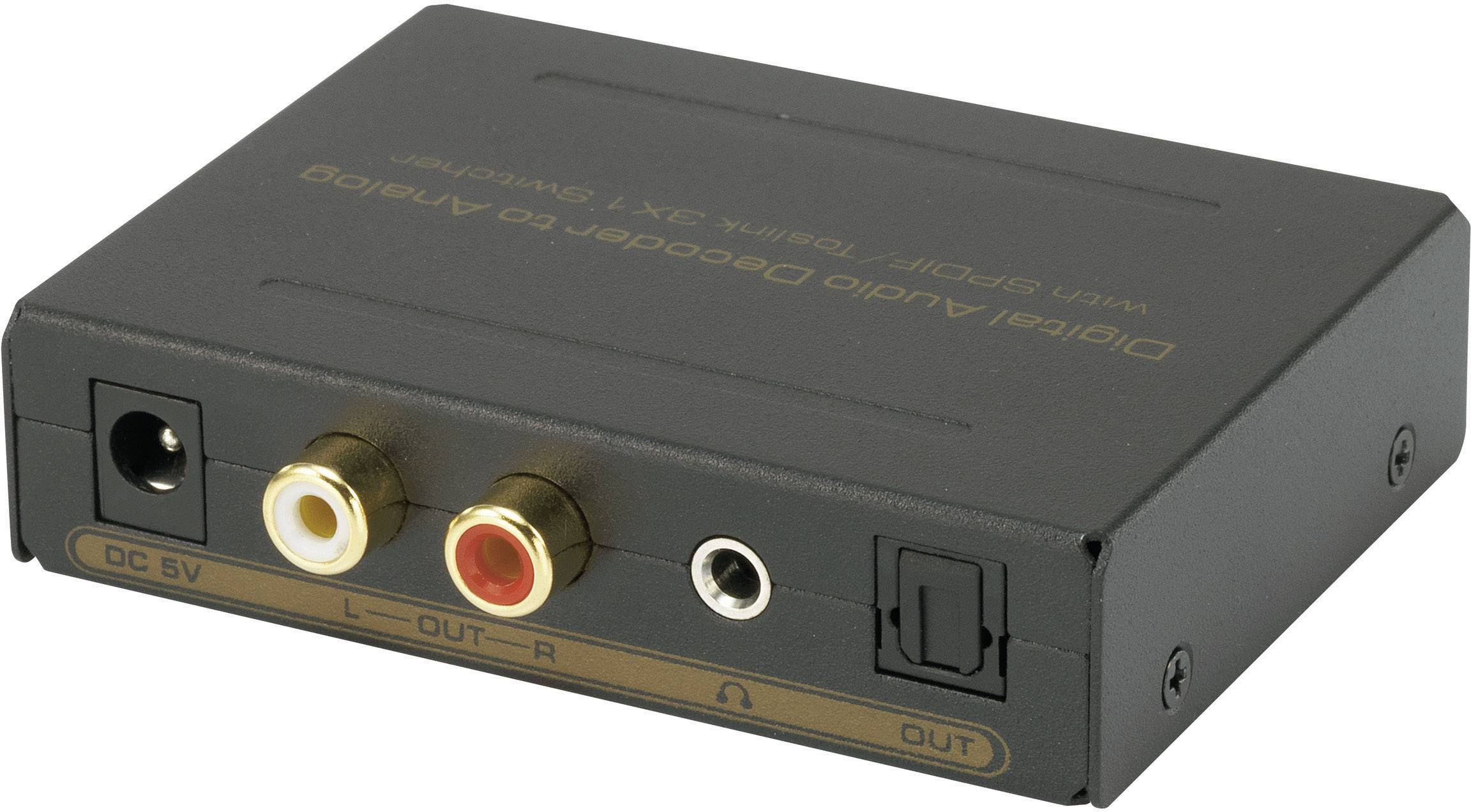 3 ports Toslink switch SpeaKa Professional 1000180 + built-in co from ...