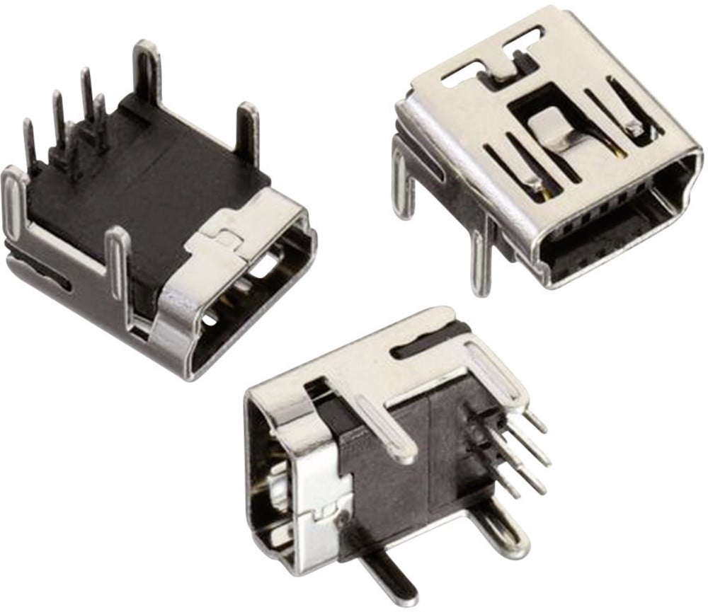 Mini USB Typ B liegend 5-polig WR-COM Buchse, Einbau horizontal WR-COM ...