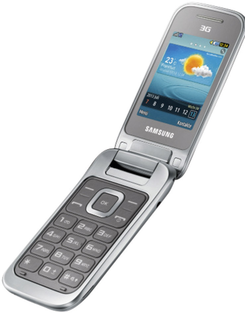 Samsung C3595 Klapp-Handy, MicroSD, 2 MP Kamera, 13 Tage StandBy, Silber