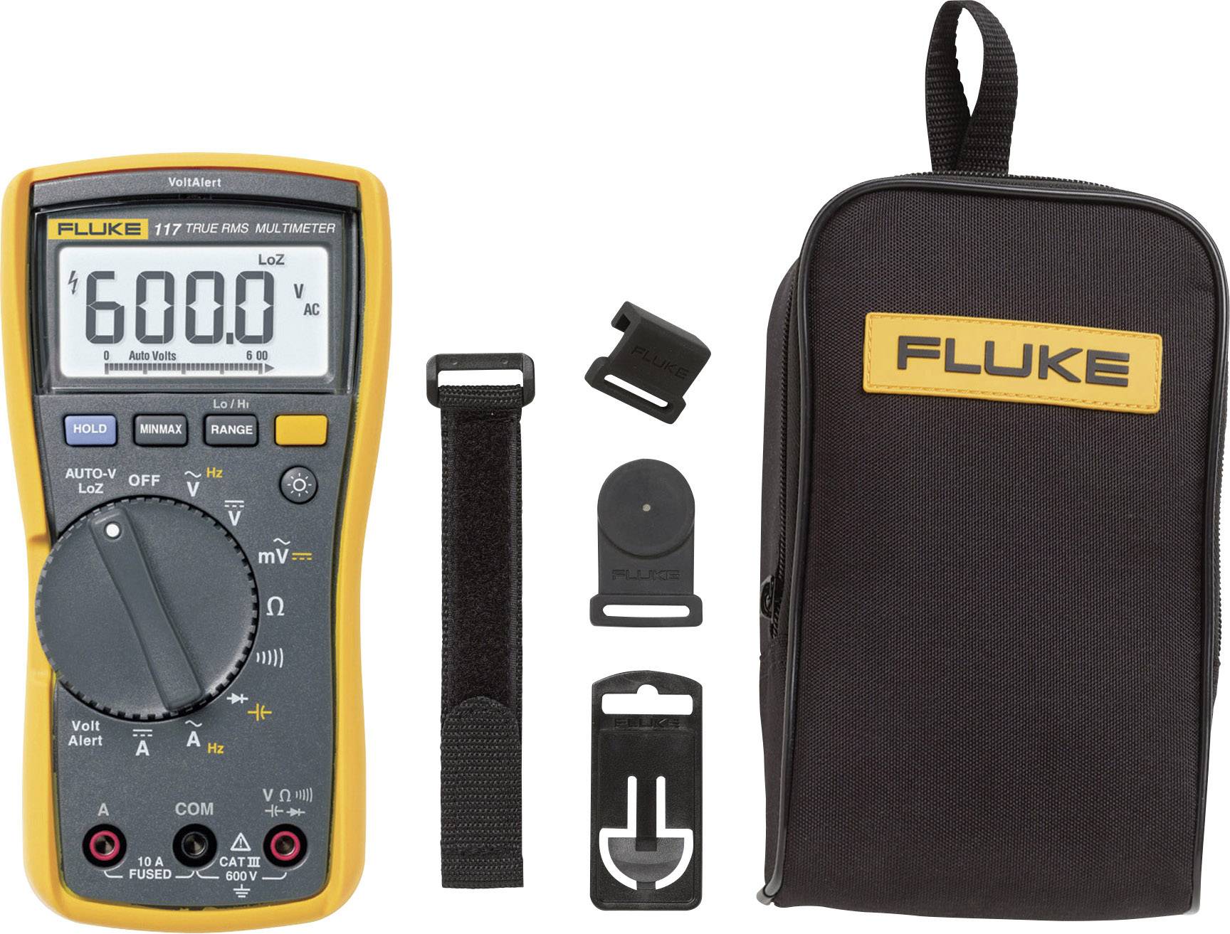 Fluke 117/C25/TPAK Hand-Multimeter digital CAT III 600 V Anzeige ...