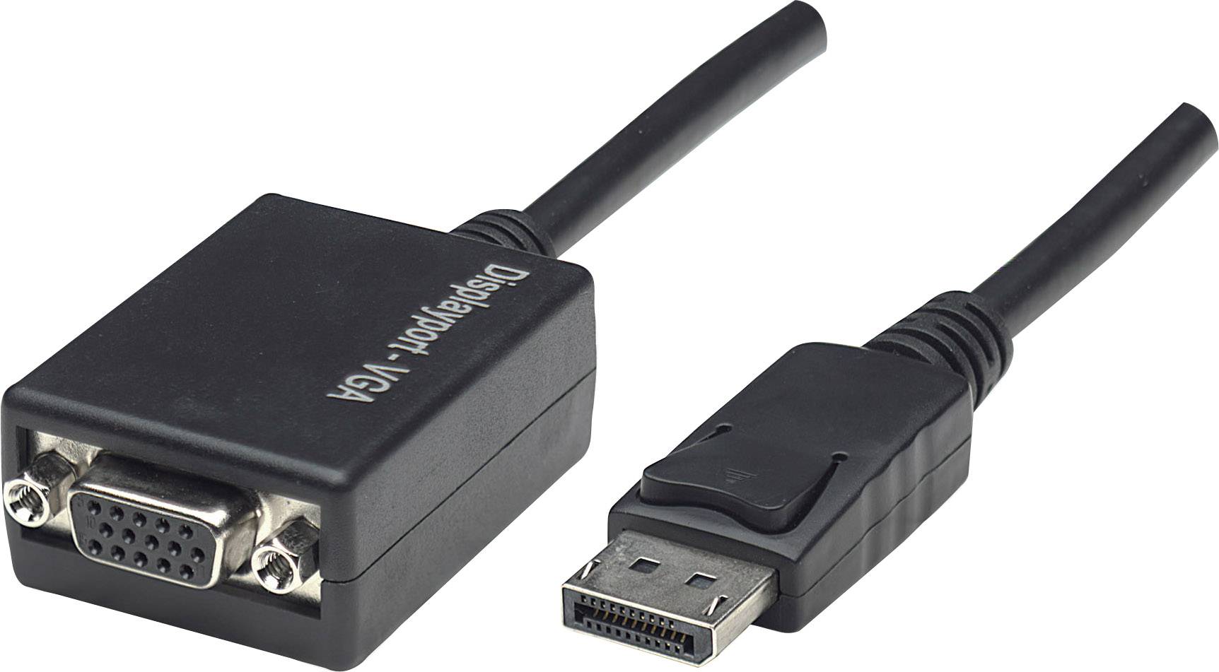 VGA / DisplayPort Adapter [1x DisplayPort plug - 1x VGA socket] Black ...