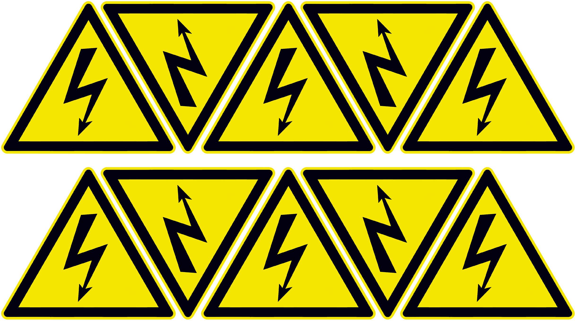 Warnschild Achtung Hochspannung! Folie selbstklebend 10 St. kaufen