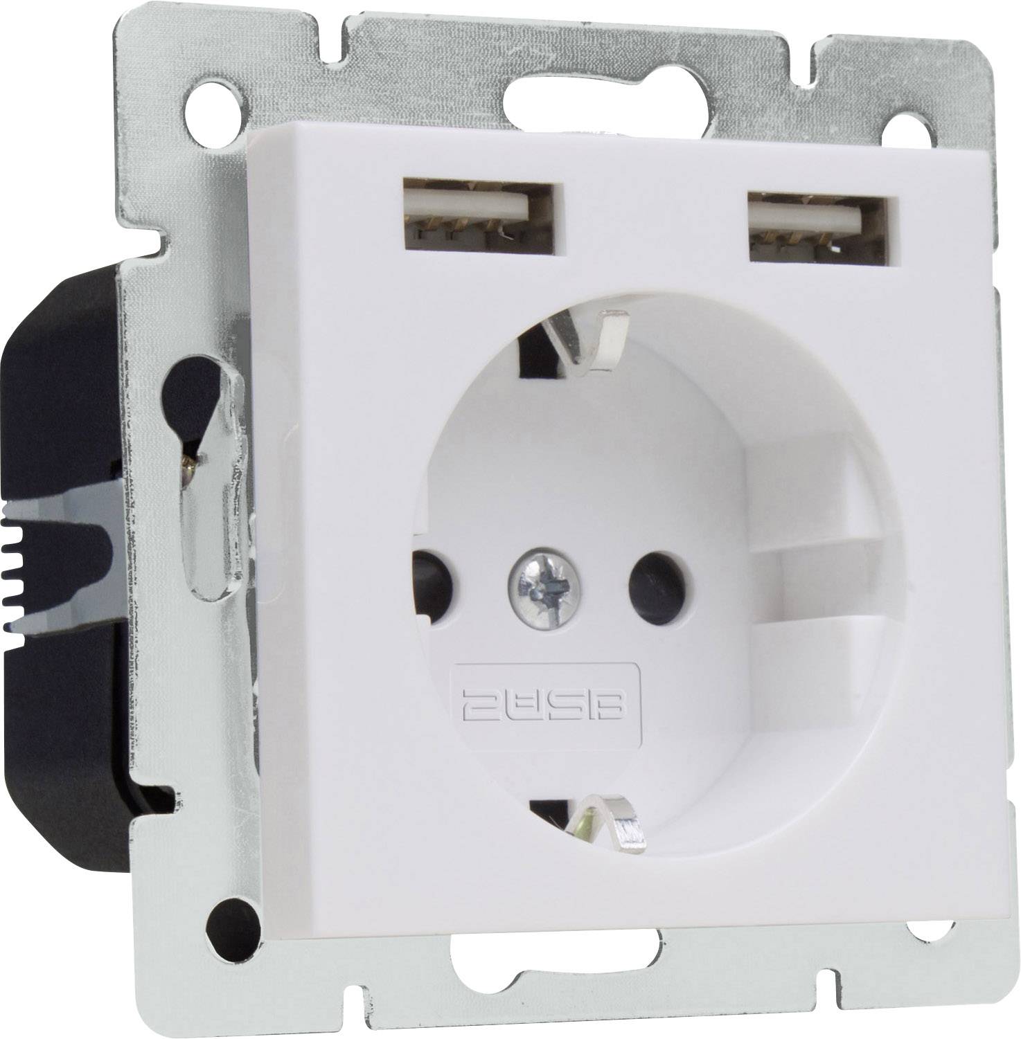 2USB 1493573 1fach Unterputz-Steckdose mit USB, erhöhter ...