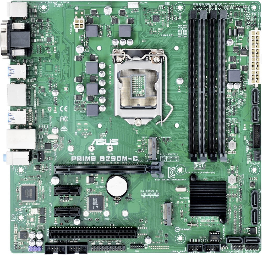Mainboard Asus PRIME B250M-C Sockel Intel® 1151 Formfaktor Micro-ATX ...