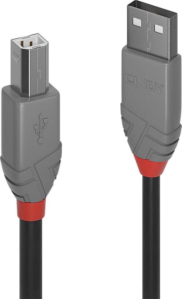 Digitus USB-Kabel USB 2.0 USB-A Stecker, USB-B Stecker 5.00 m Schwarz ...