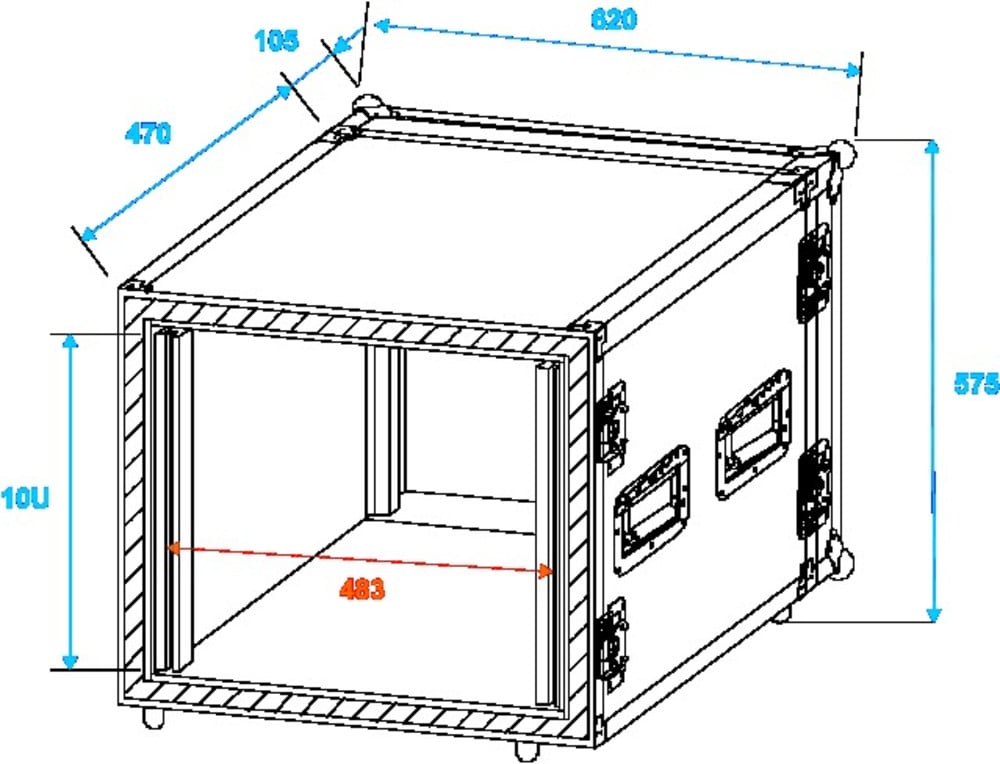 SP-2 19 Zoll Rack 10 HE Holz inkl. Griff kaufen