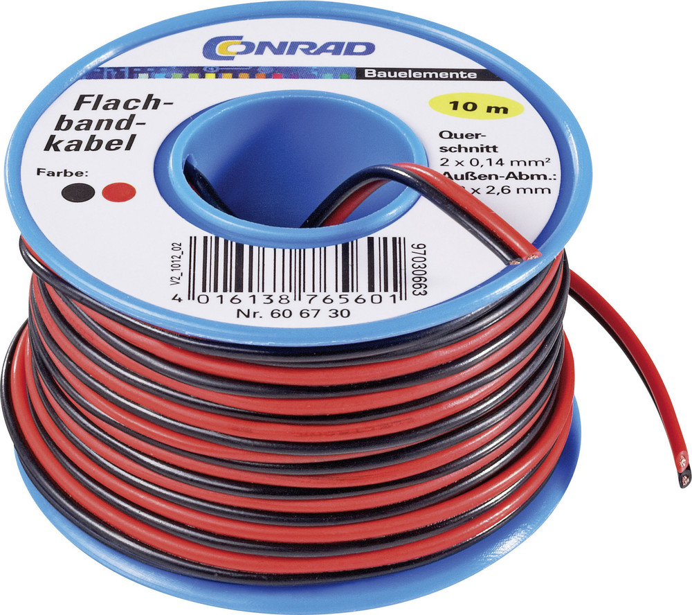 Litze 2 x 0.14 mm² Schwarz, Rot Conrad Components 606730 10 m kaufen