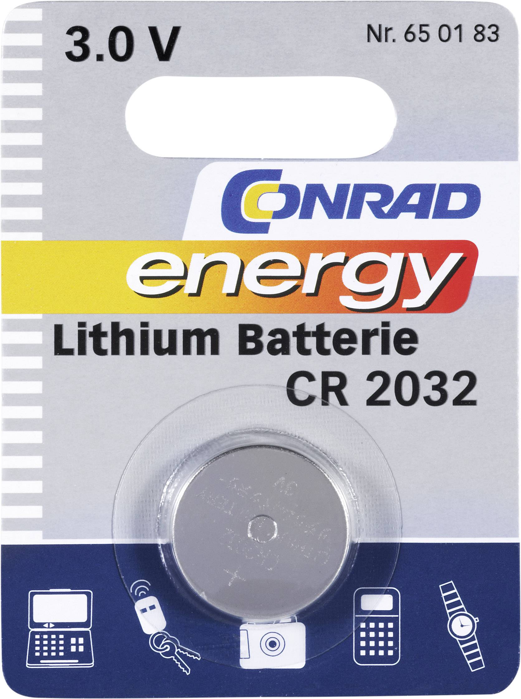 Conrad energy CR2032 Knopfzelle CR 2032 Lithium 200 mAh 3 V 1 St. kaufen