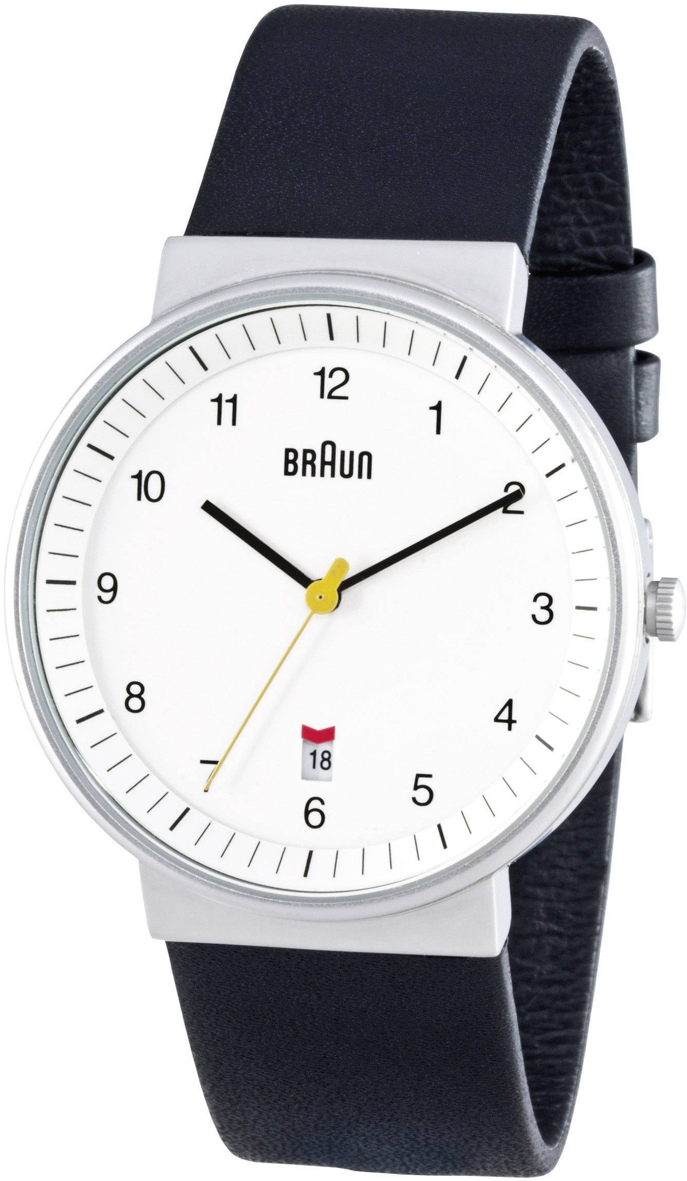 Braun Classic Black and White Watch with Leather Strap (BN0032WHBKG ...
