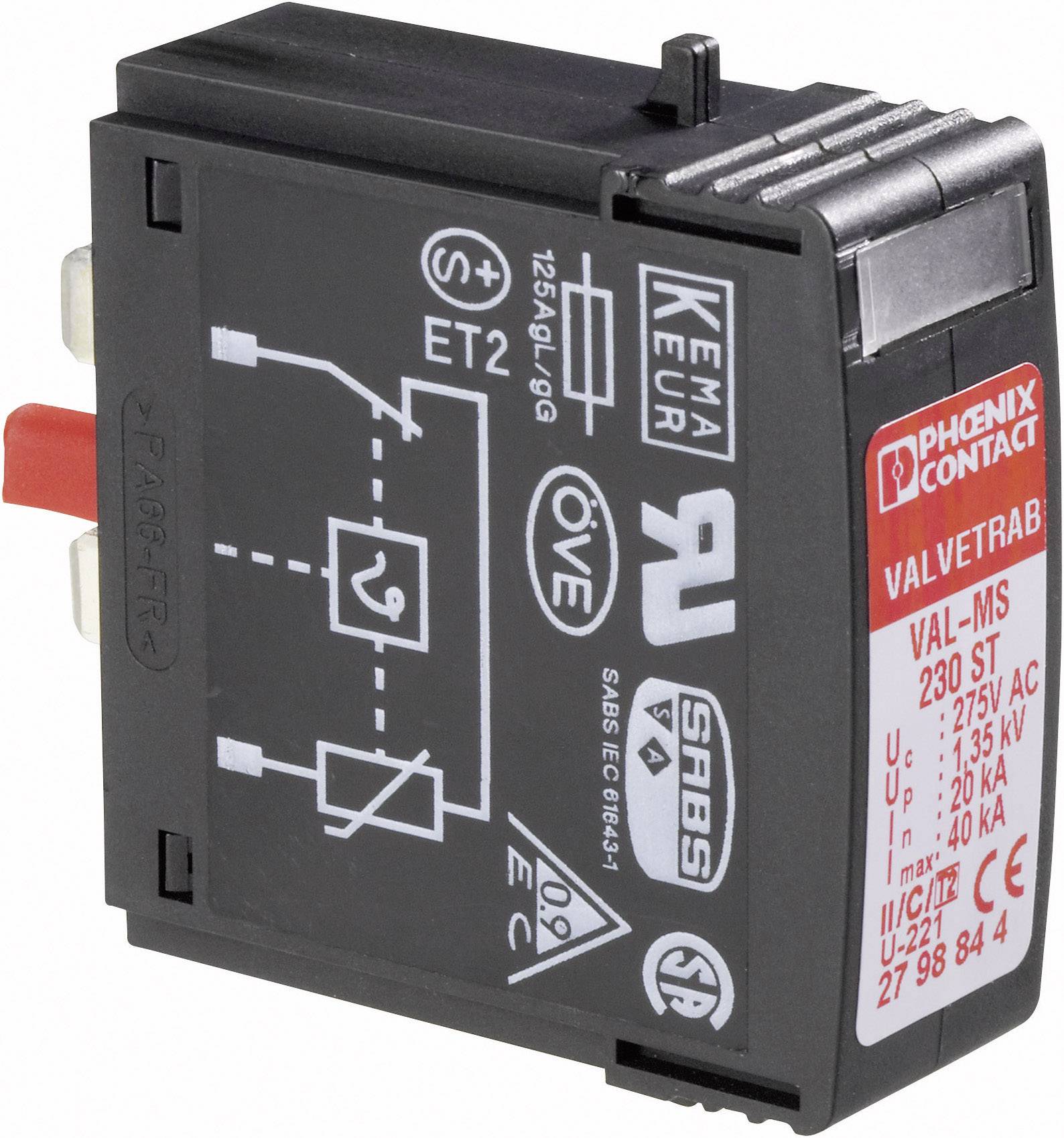 Phoenix Contact 2905340 VAL-SEC-T2-3S-350-FM Überspannungsschutz ...
