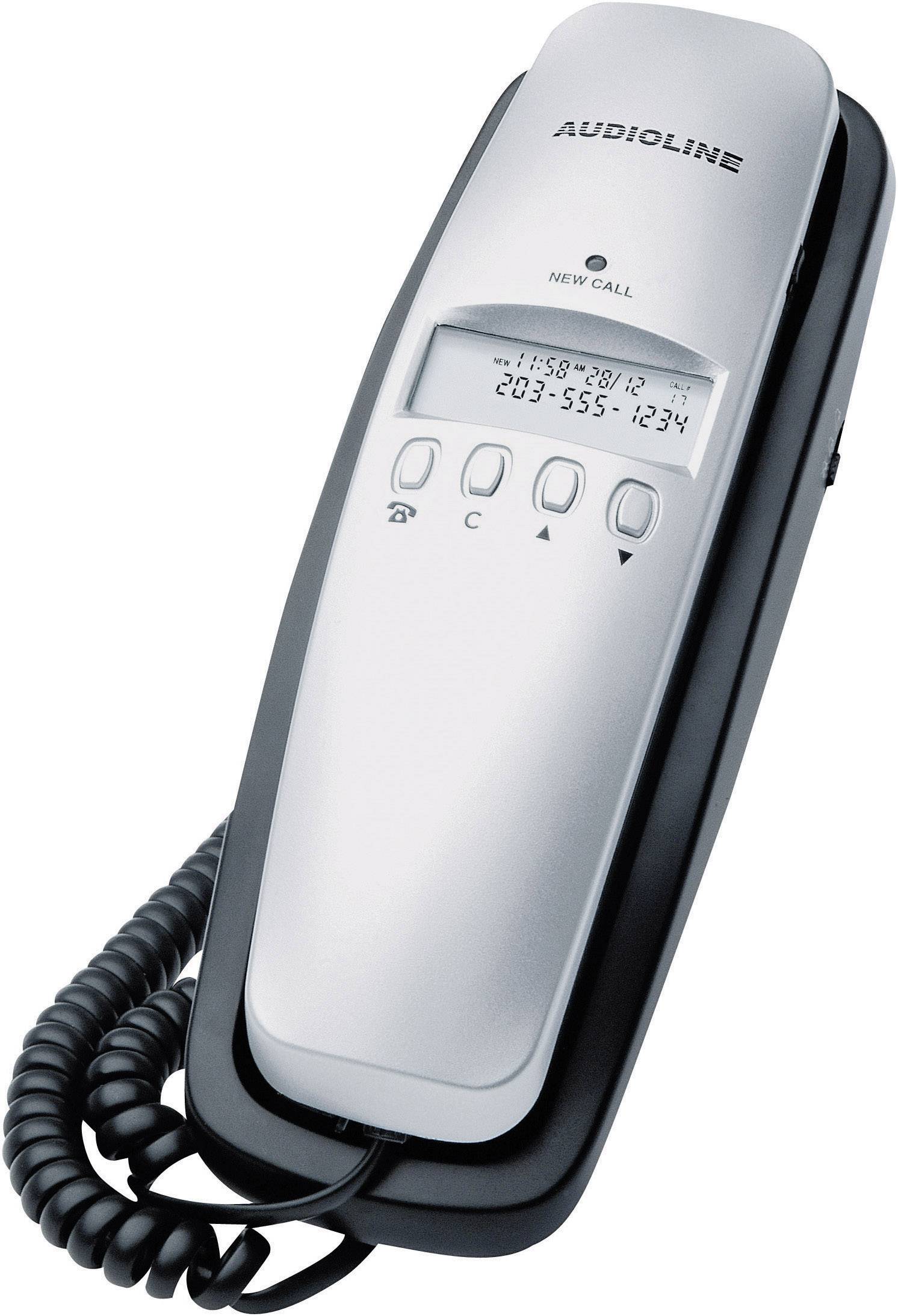 Audioline TEL 5 Clip Schnurgebundenes Telefon, analog Matt Silber ...