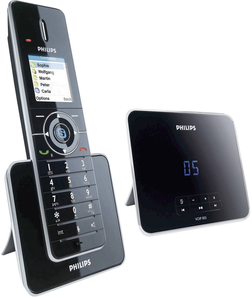 Philips VoIP 8551B/26 schnurloses VoIP-Telefon (Anrufbeantworter ...