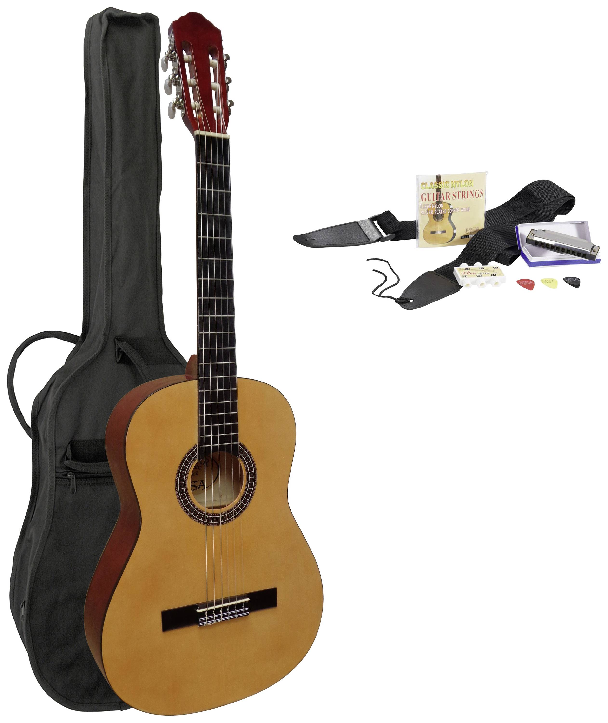 Buy MSA Musikinstrumente C22 Classical guitar kit 4/4 Ecru incl. gig ...