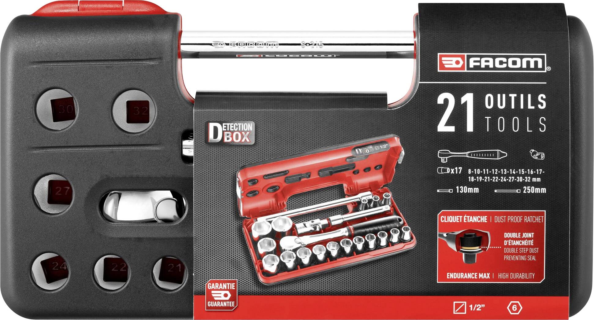 Buy Facom Bit set Metric 1/2" (12.5 mm) 20-piece SL.DBOX1PB | Conrad ...