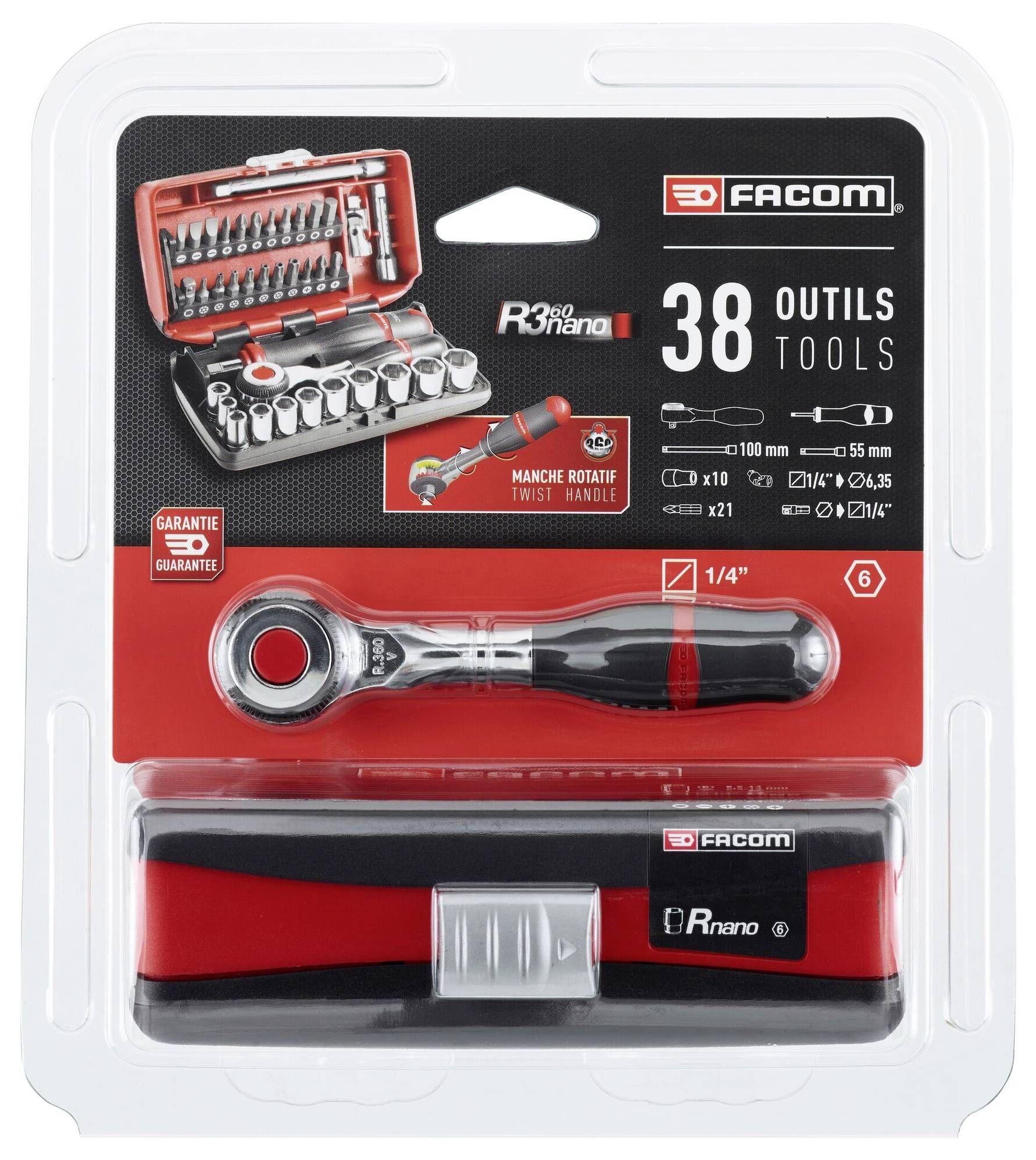 Buy Facom Bit set Metric 1/4" (6.3 mm) 17-piece R.360NANOPB | Conrad ...