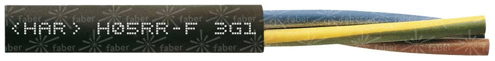 Buy Faber Kabel 050025 Rubber flexible cable H05RR-F 3 x 1.5 mm² Black ...