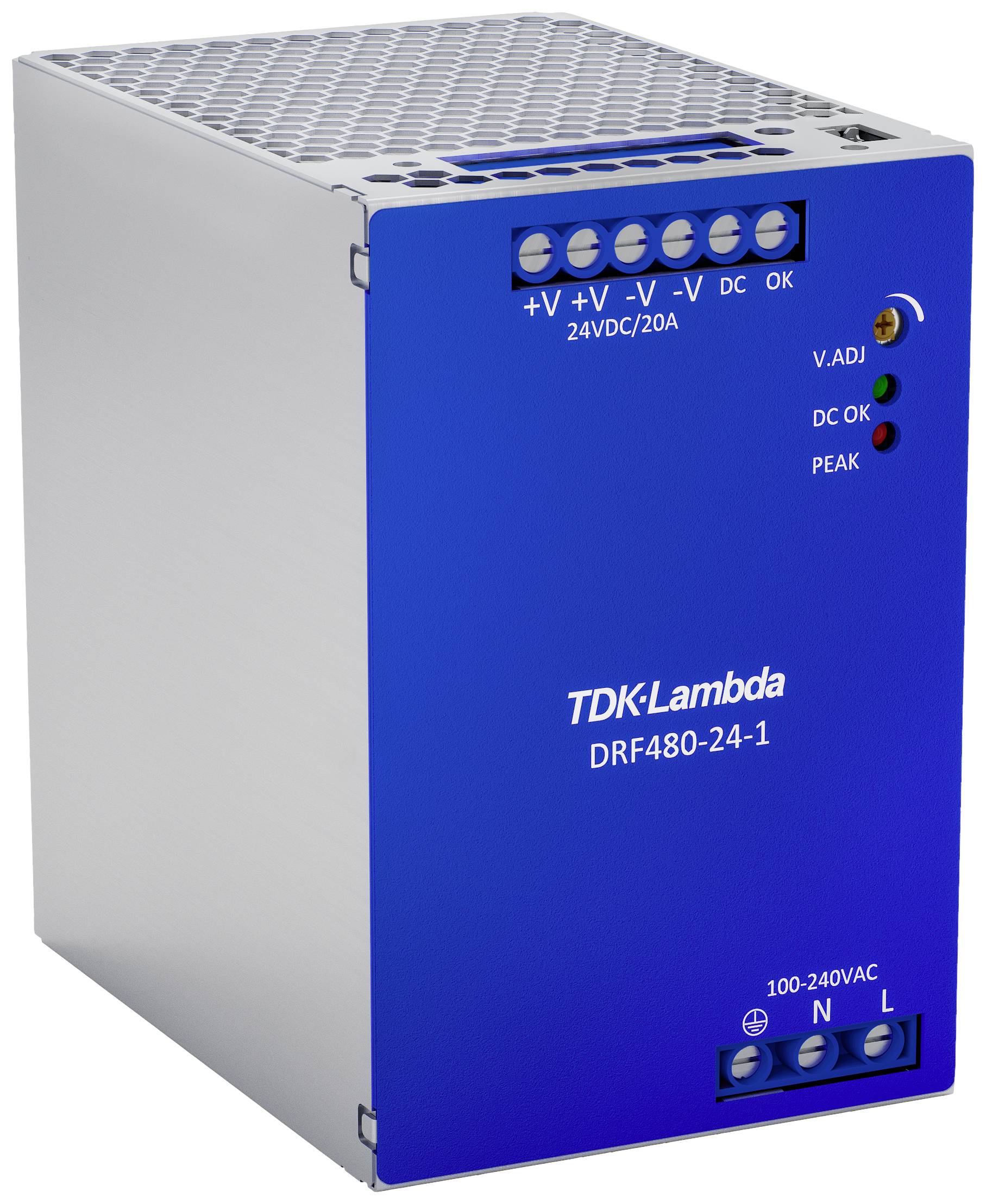 Buy TDK-Lambda DRF480-24-1 Rail mounted PSU (DIN) 24 V DC 480 W No. of outputs:1 x Content 1 pc ...