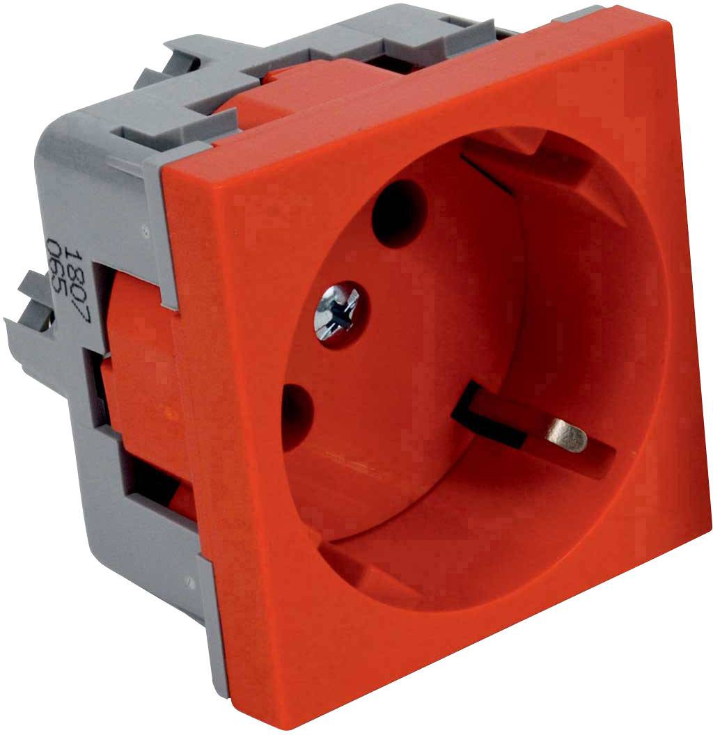 Buy KOPOS QS 45x45_BB Inset Mains outlet (1x) (L x W) 45 mm x 45 mm 1 pc(s) Red | Conrad Electronic