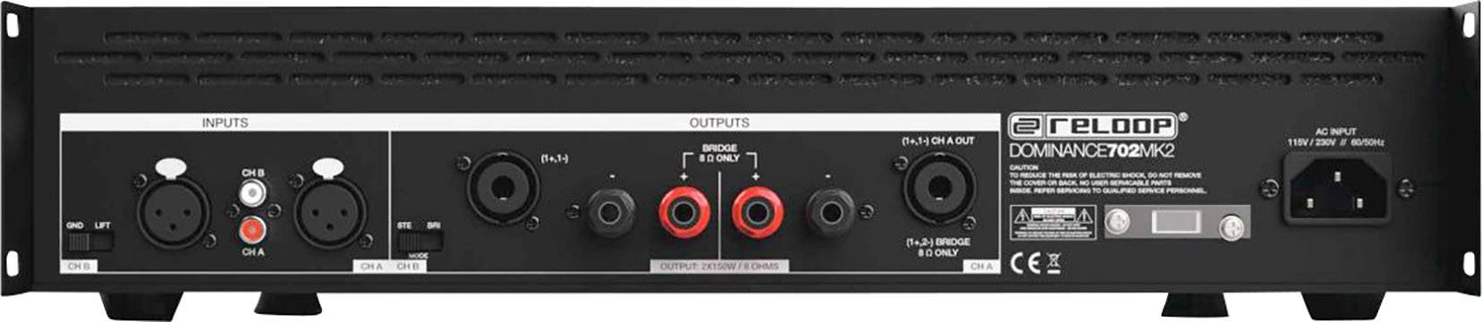 Buy Reloop Dominance 702 MK2 PA amplifier RMS power per channel (at 4 ...
